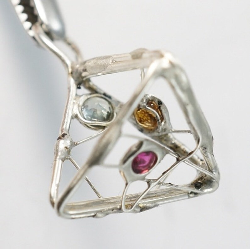 Sapphire Ruby Pyramid Amulet - Etsy