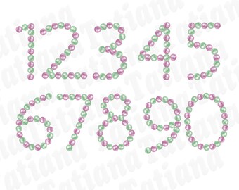 Pearl Numbers Png - Etsy