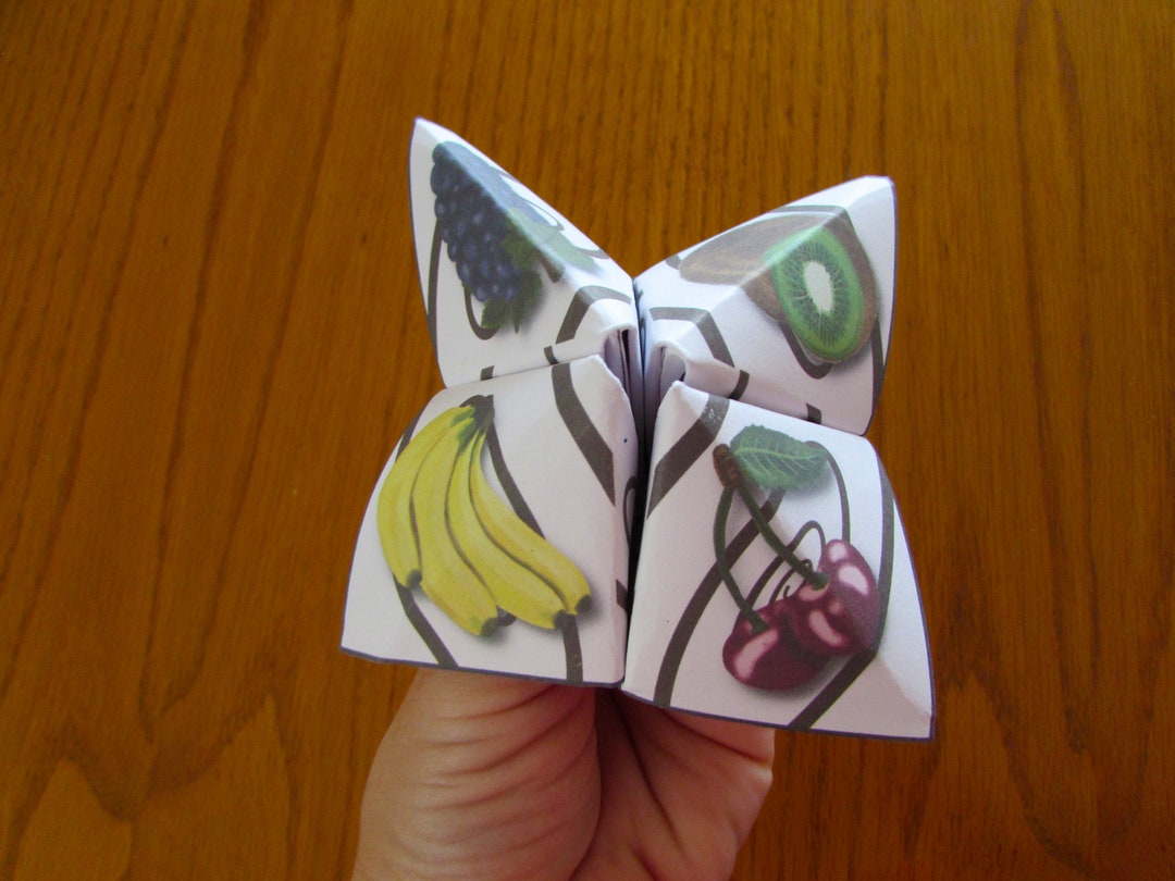 Printable Fruit Fortune Teller, Cootie Catcher Game (digital Download ...