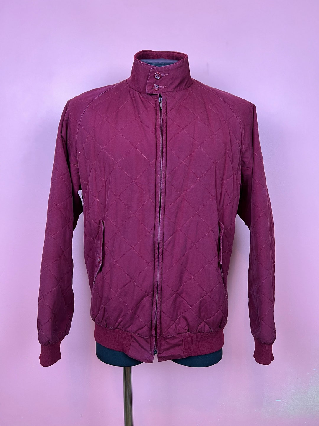 Baracuta Vintage Quilted Jacket Rare Bomber Red Rare Classic England - Etsy