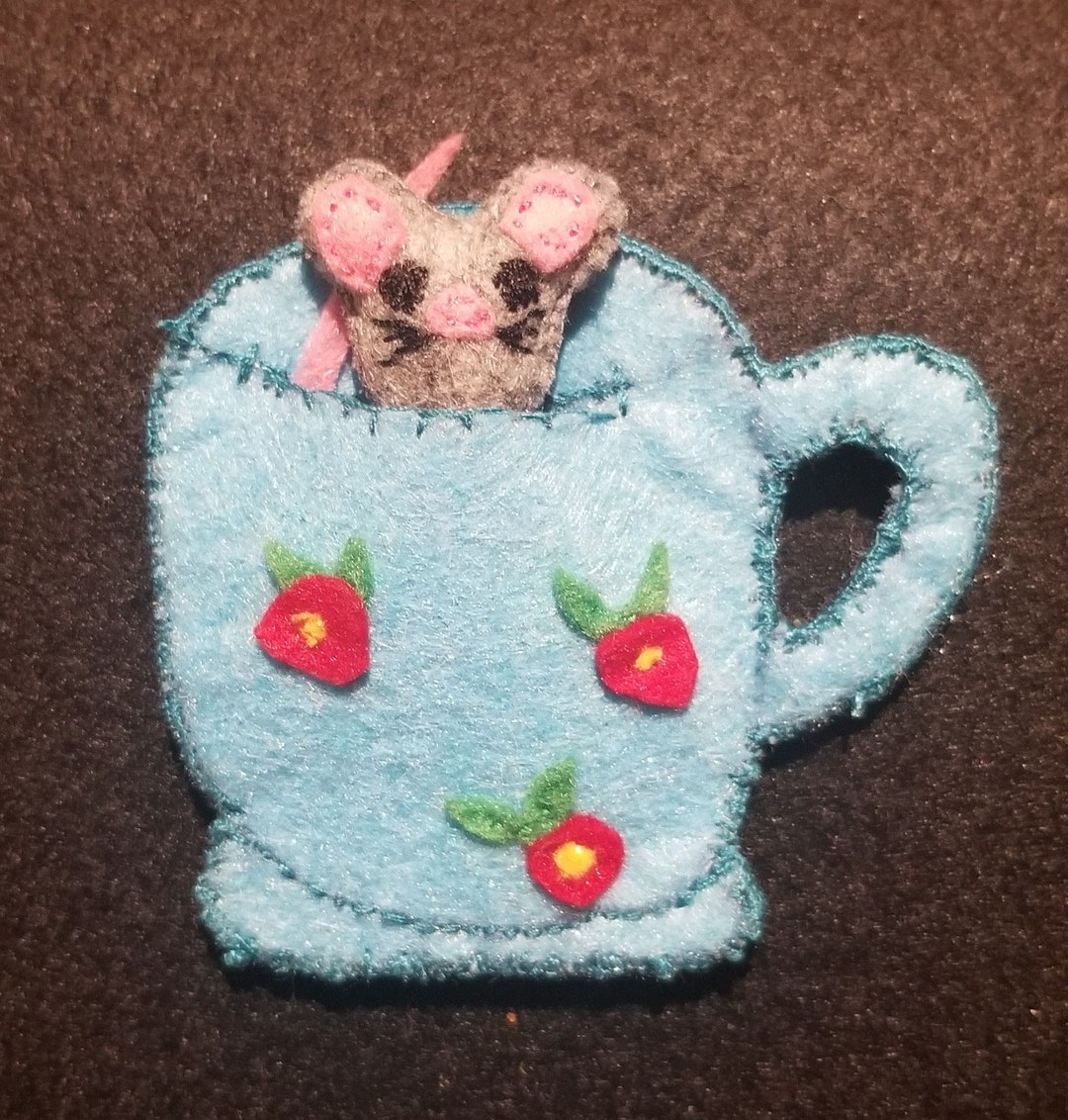Adorable Mouse in Teacup Felt Set - Etsy