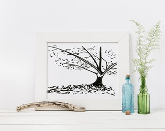 Charter Oak Tree Botanical Illustration Commercial Use Clip - Etsy