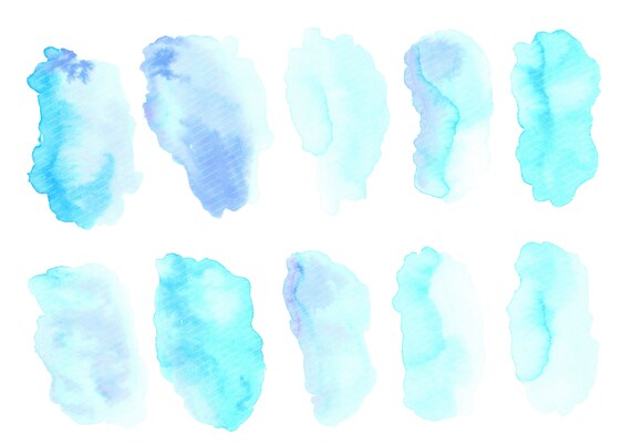 Instant Digital Download 20 Printable Clip Art Watercolor Splashes ...