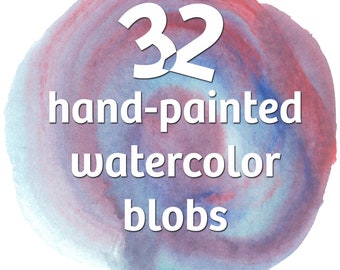 Watercolor Splatters Clipart, Watercolor Splashes, Paint Splashes ...