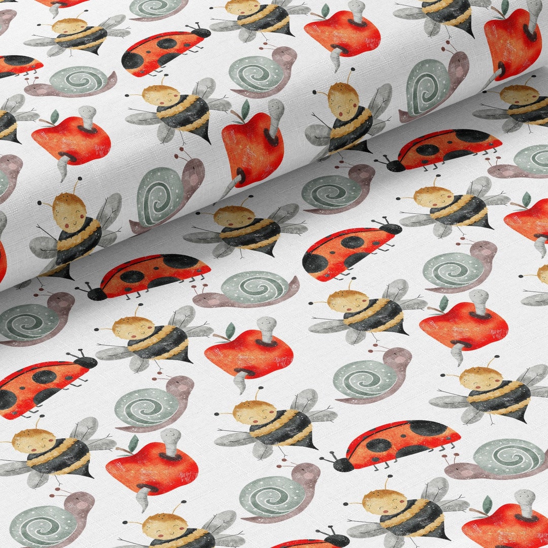 Own Production Bio Jersey / French Terry Animals / Bee / - Etsy