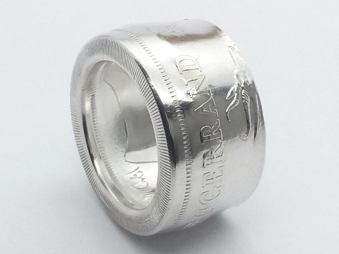 Coin Ring, African Krugerrand, Fine Silver 999, Sizes 62 to 74, Coin ...