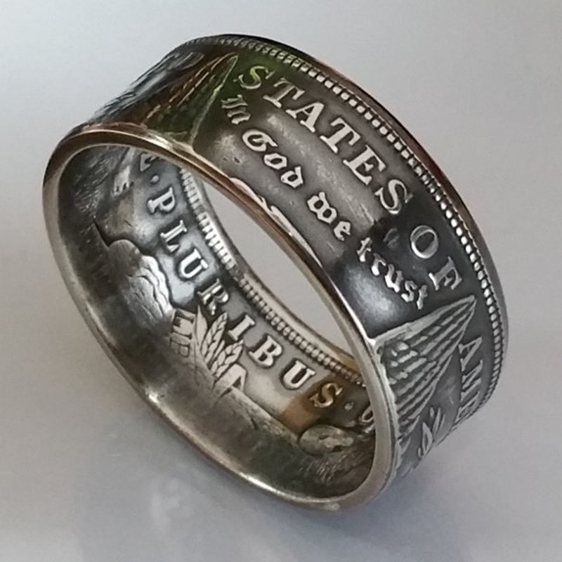 Mens Silver Dollar Ring - Etsy