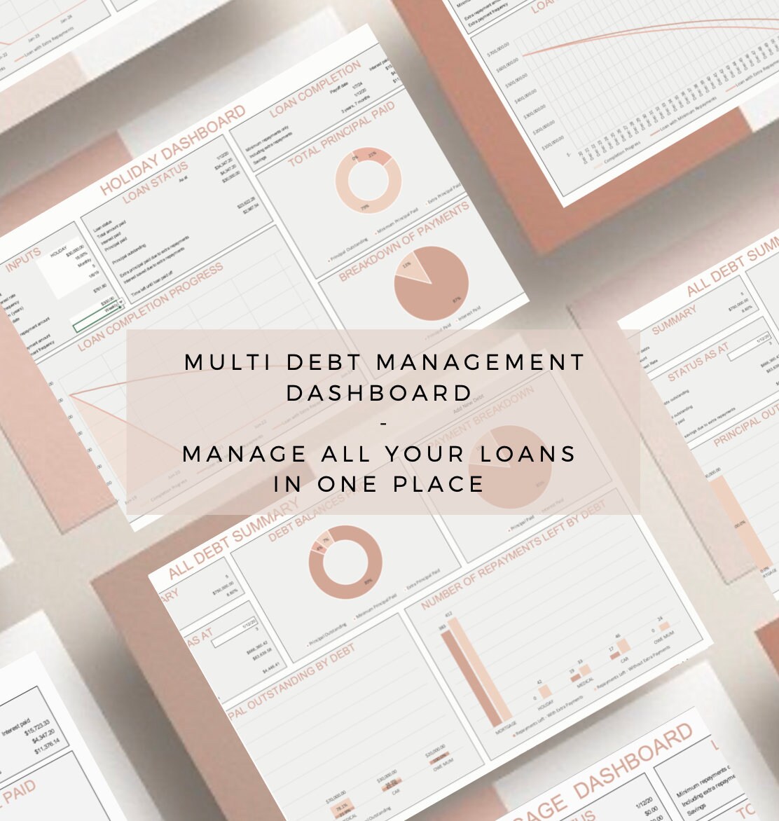 MULTI DEBT MANAGEMENT Dashboard Excel | Etsy
