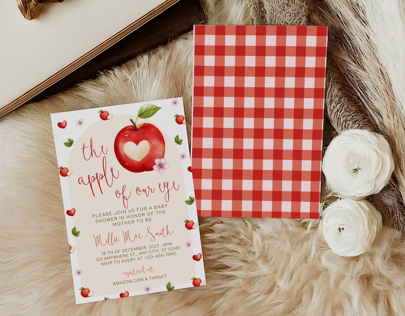 Apple of Our Eye Baby Shower Invitations, Apple Orchard Baby Shower ...