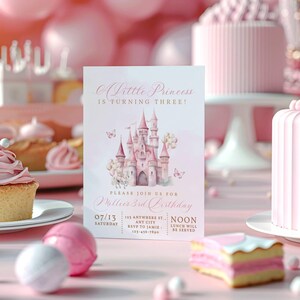 Princess 3rd Birthday Invitation, 3rd Birthday Invite, Princess ...