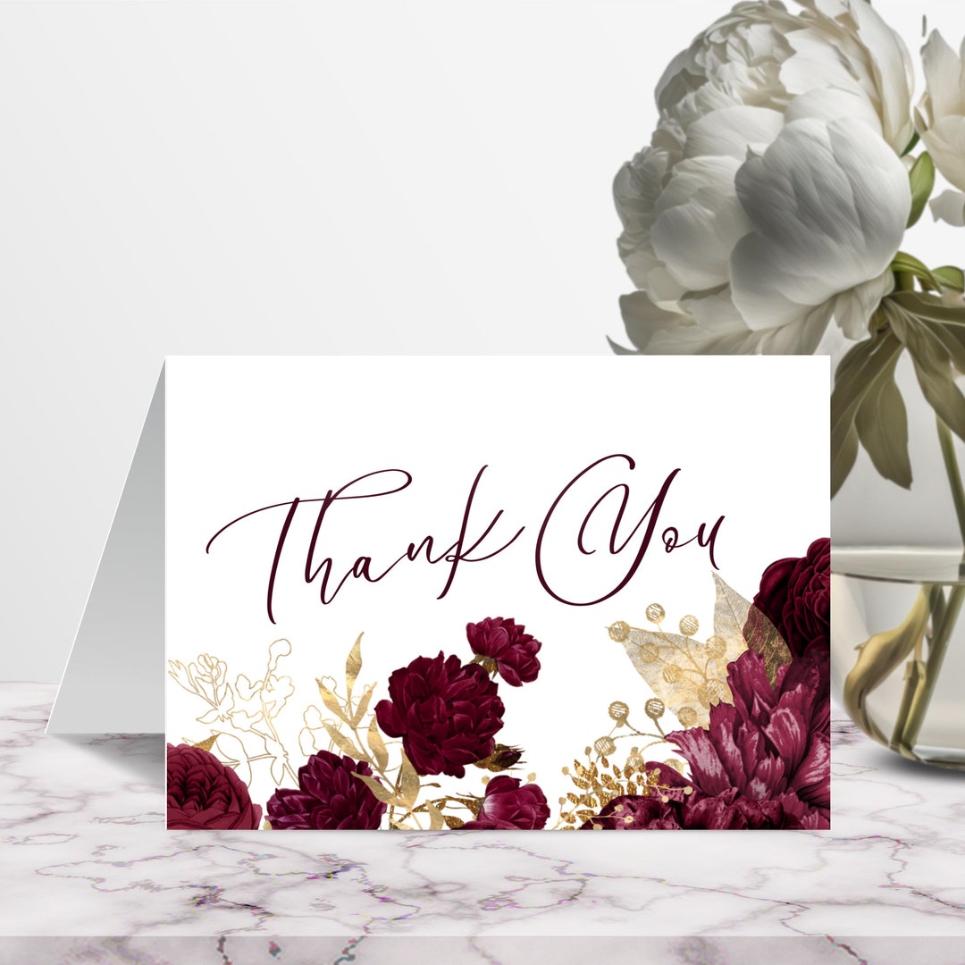 Thank You Card Template, Editable Text, Thank You Cards Thank You Note ...