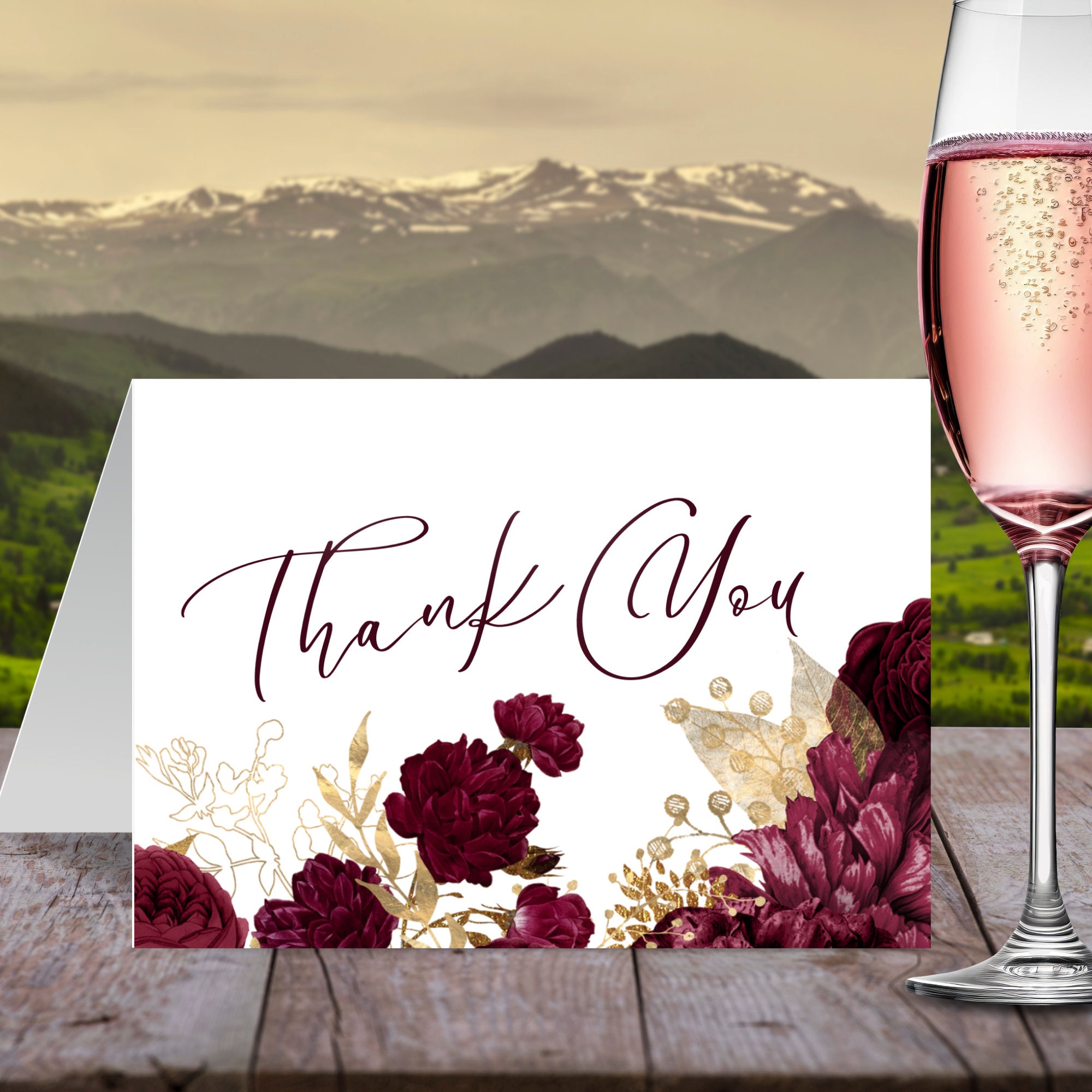 Thank You Card Template, Editable Text, Thank You Cards Thank You Note ...