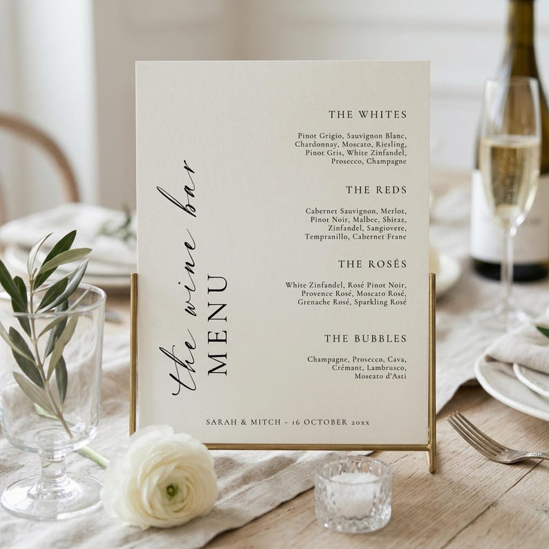 Wedding Bar Collection | 4 Sign Bundle | Minimalist Wedding Bar Signs ...
