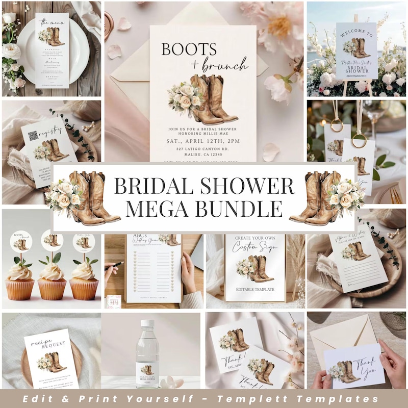 Boho Bridal Shower Kit - Etsy