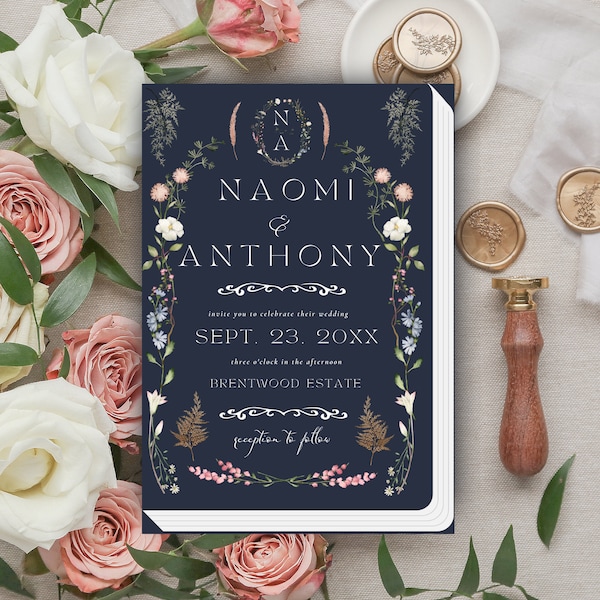 Library Wedding Invitations - Etsy