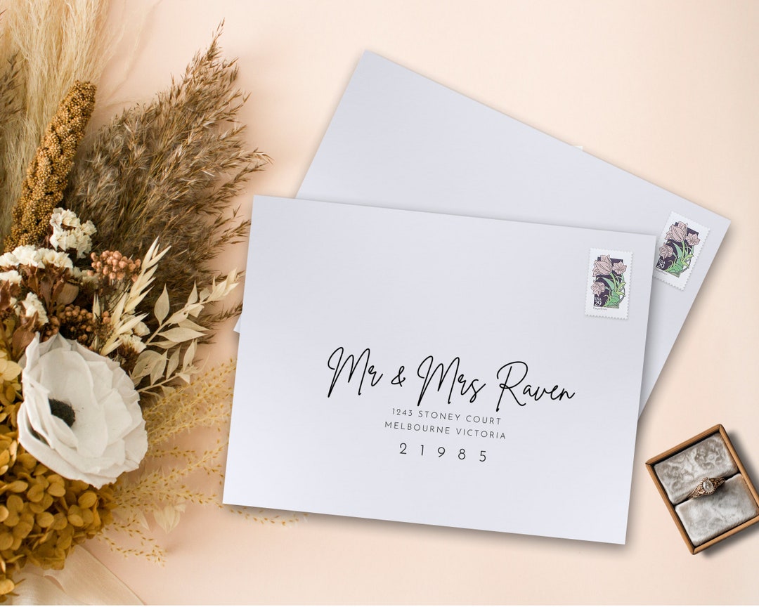 Sunflower Summer Envelope Addressing | Printable Wedding Address Labels ...