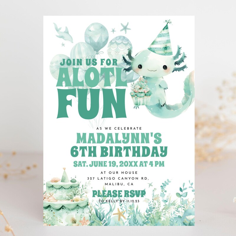 Axolotl Birthday - Etsy