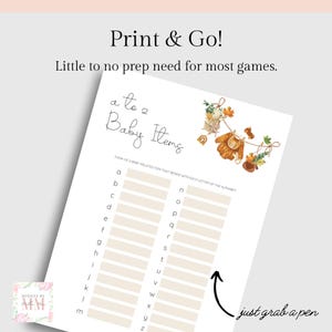 Girl Fall Clothesline Baby Shower Games, Fall Baby Shower Games ...
