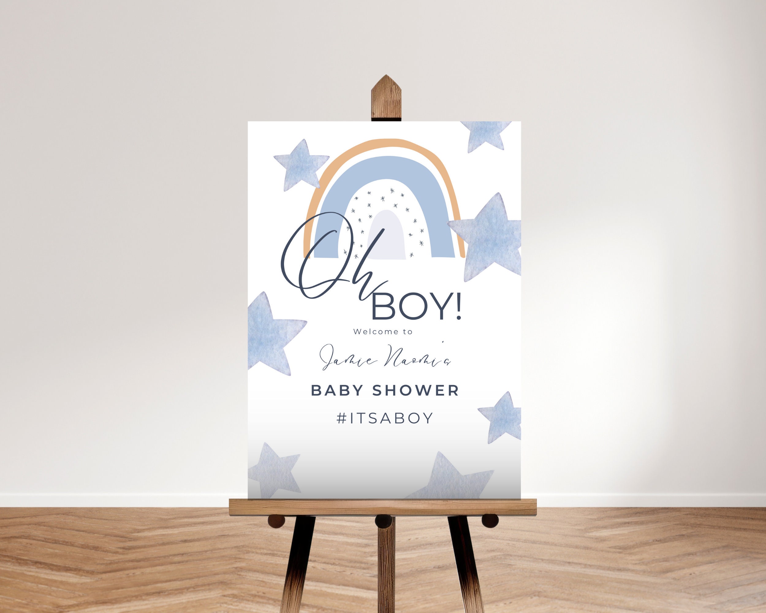 Oh Boy Baby Shower Welcome Sign It's A Boy Boy Baby - Etsy