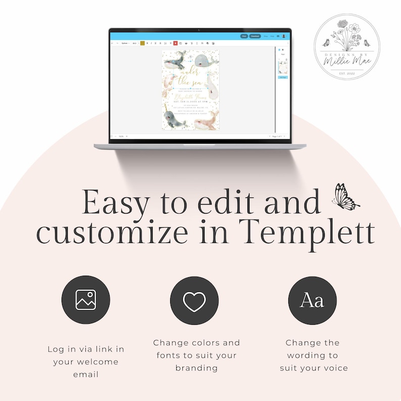 A New Chapter Begins Baby Shower Bookmark Favors – Book Theme Editable ...