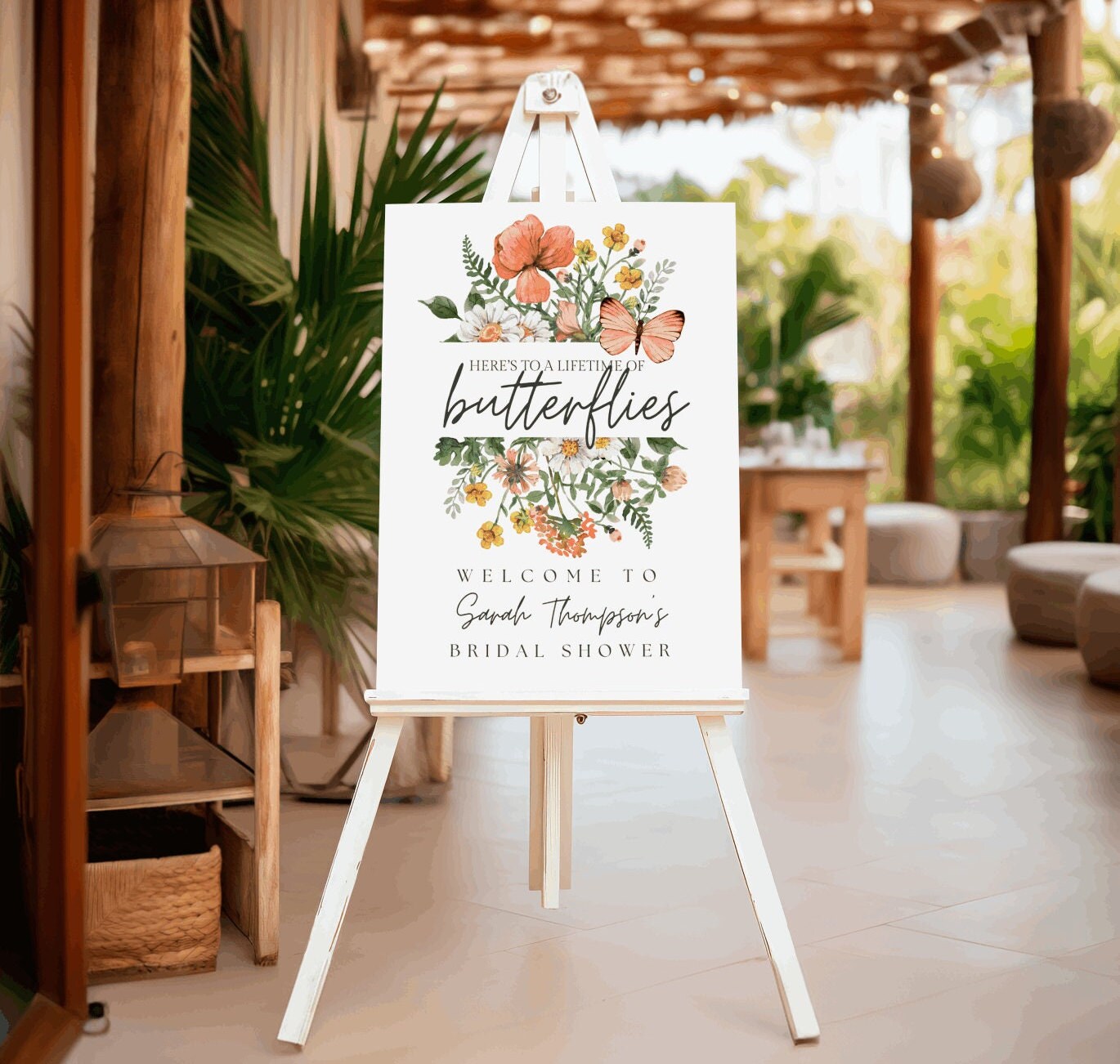 Spring Floral Bridal Shower Welcome Sign, Wildflower Bridal Shower ...