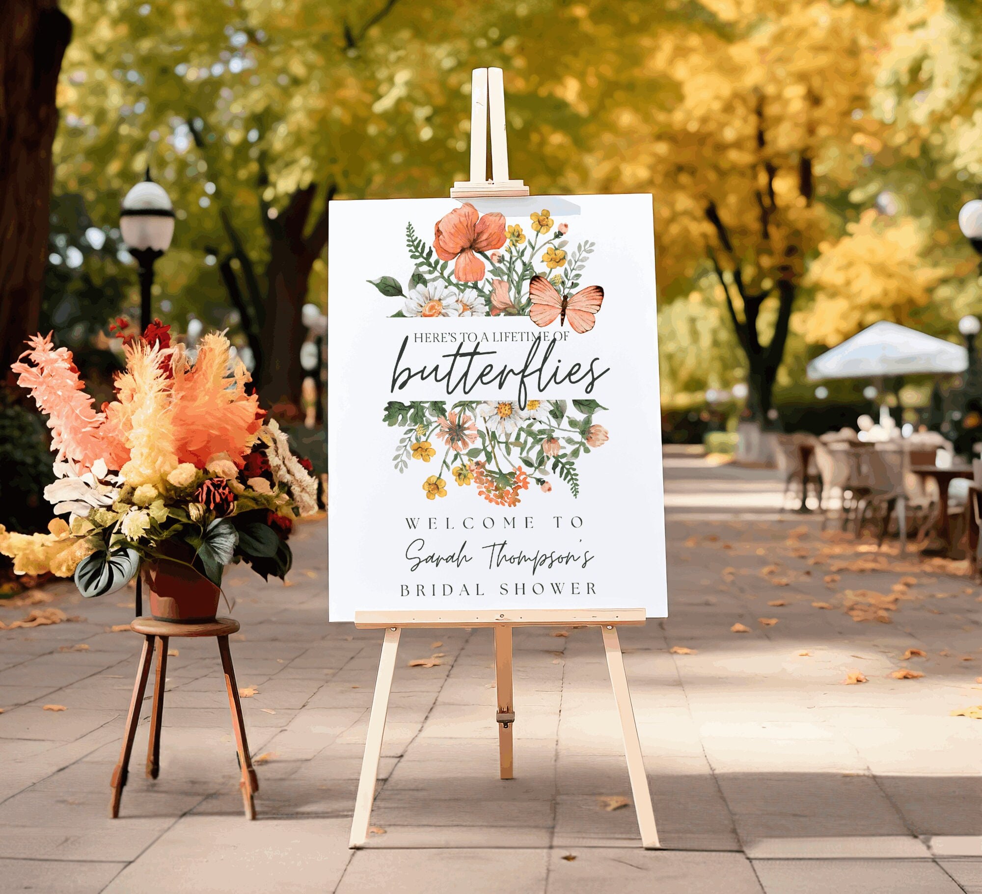 Spring Floral Bridal Shower Welcome Sign, Wildflower Bridal Shower ...