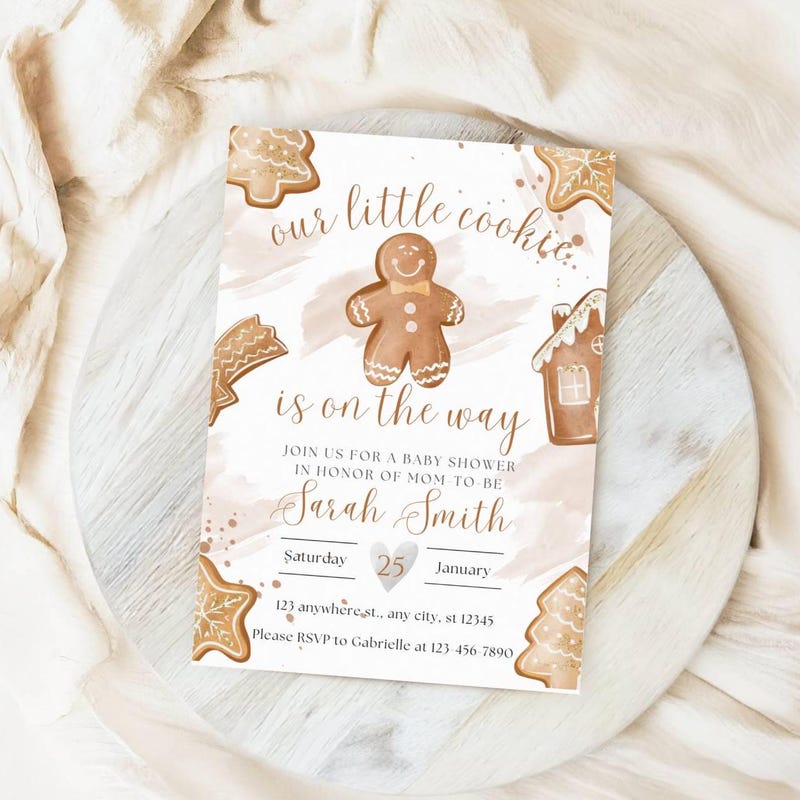 Gingerbread Invite - Etsy