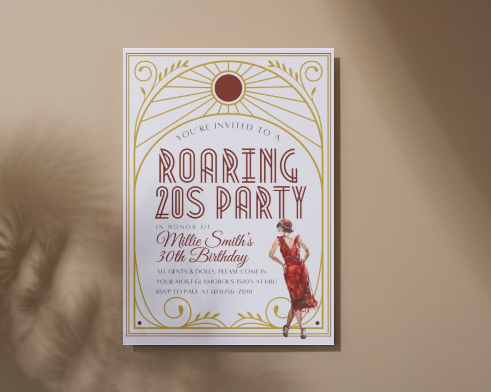 Roaring 20s Birthday Invite, Editable Gatsby Invitation | Roaring 20S ...
