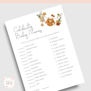Girl Fall Clothesline Baby Shower Games, Fall Baby Shower Games ...