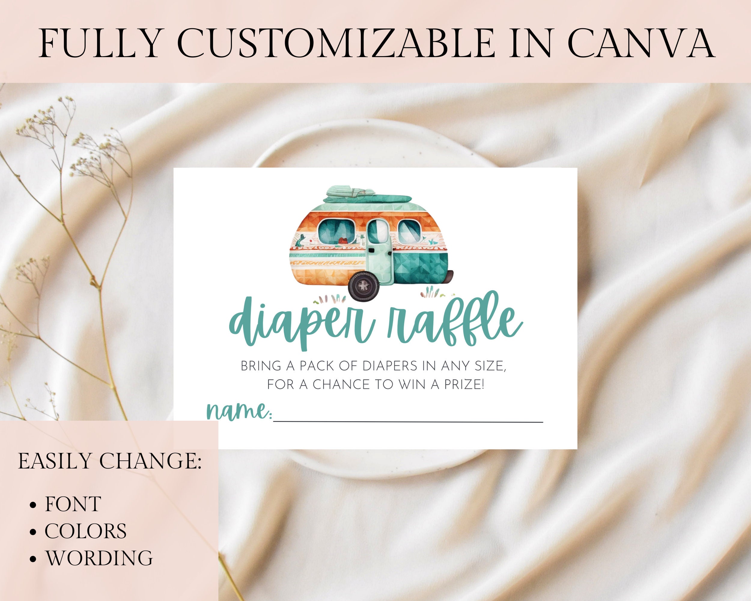 Little Camper Baby Shower Invite Set, Little Camper Baby Shower ...