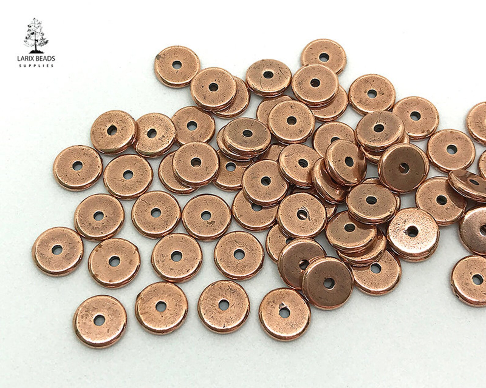 Copper Heishi Disks 8mm Copper Spacers Tierracast Spacer - Etsy