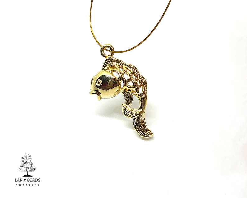 Goldfish Charms Golden Fish Charms Small Golden Fish - Etsy