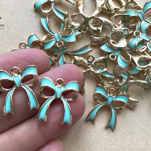 Small Blue Bows - Etsy