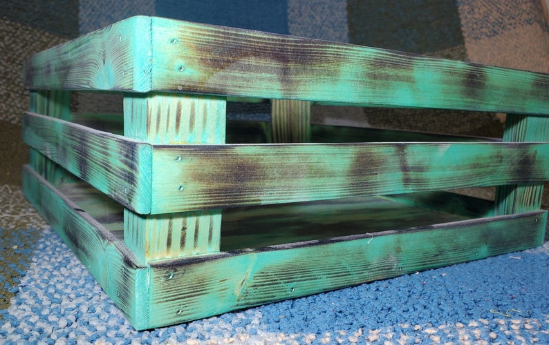 Rustic Look Wood Storage Crate - Etsy