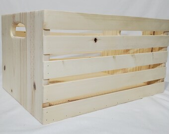 Wood Slat Crate - Etsy