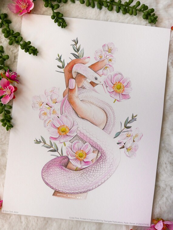 Pastel Snake Print - Etsy