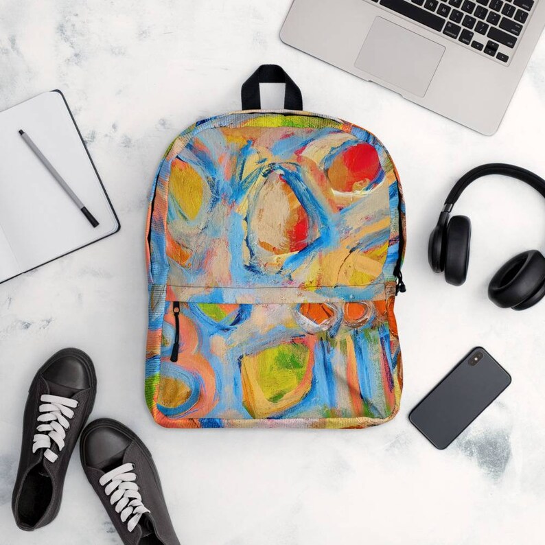 Abstract Art Backpack - Etsy