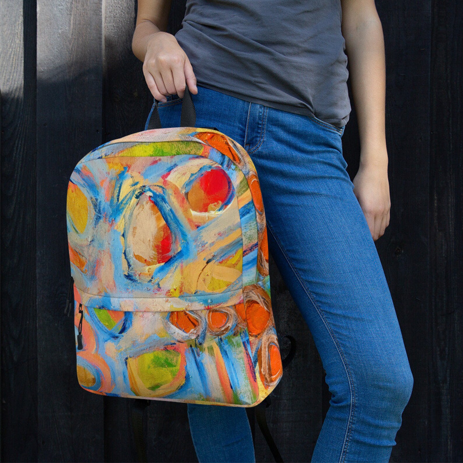Abstract Art Backpack - Etsy