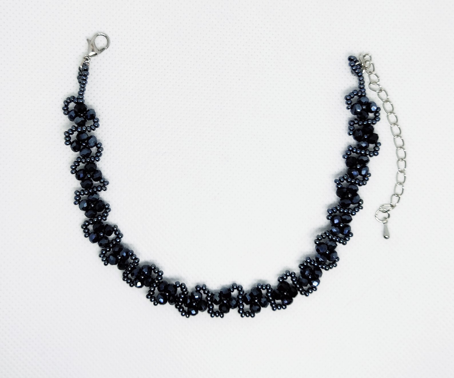 Black Seed Bead Anklet: Gothic Crystal Beach Jewelry. - Etsy
