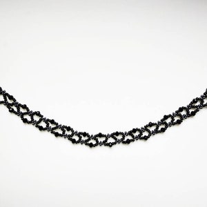 Black Gothic Anklet.black Beaded Anklet.goth Anklet Beads. - Etsy