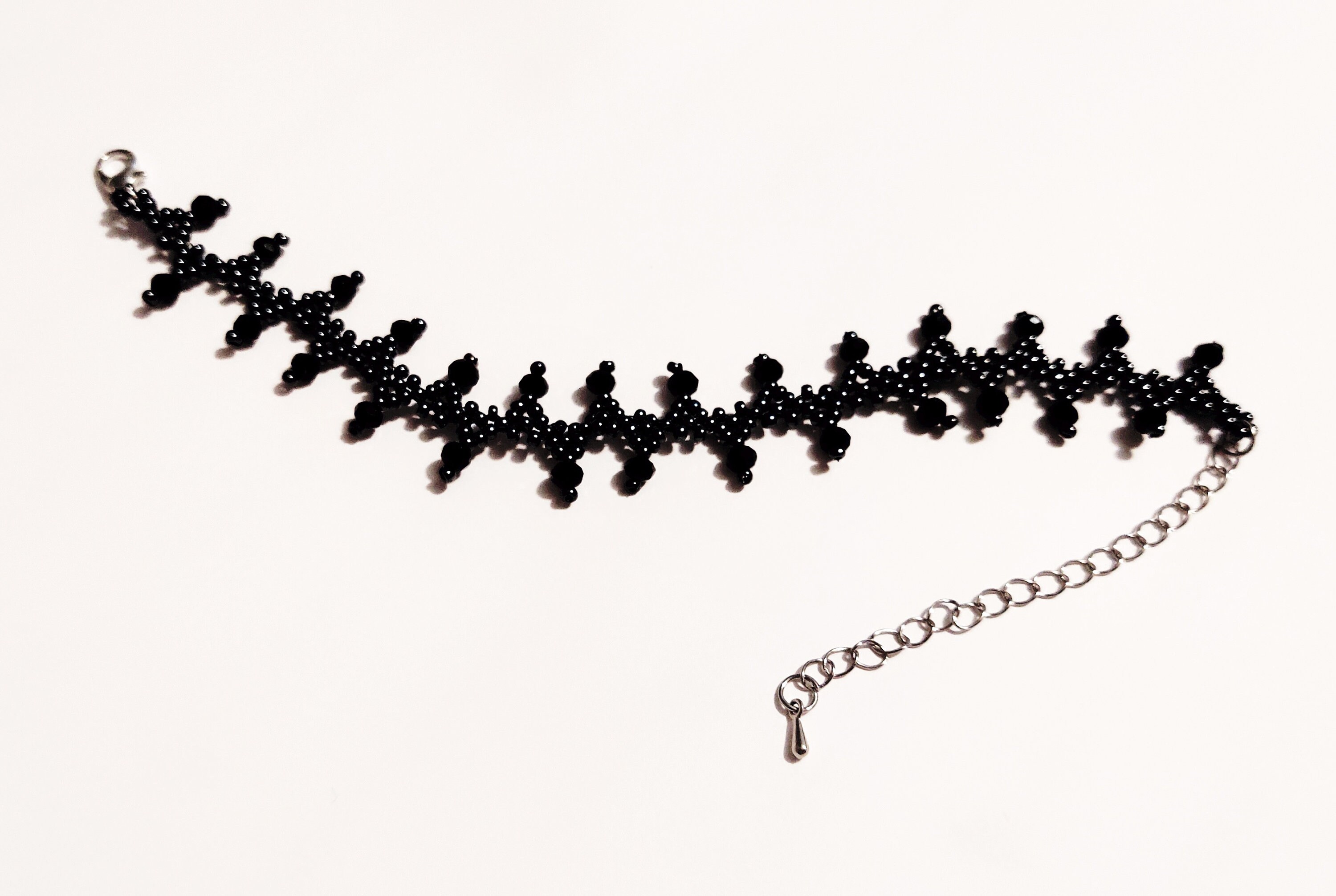 Black Beaded Anklet. Gothic Anklet. Goth Anklet. Black Beach - Etsy