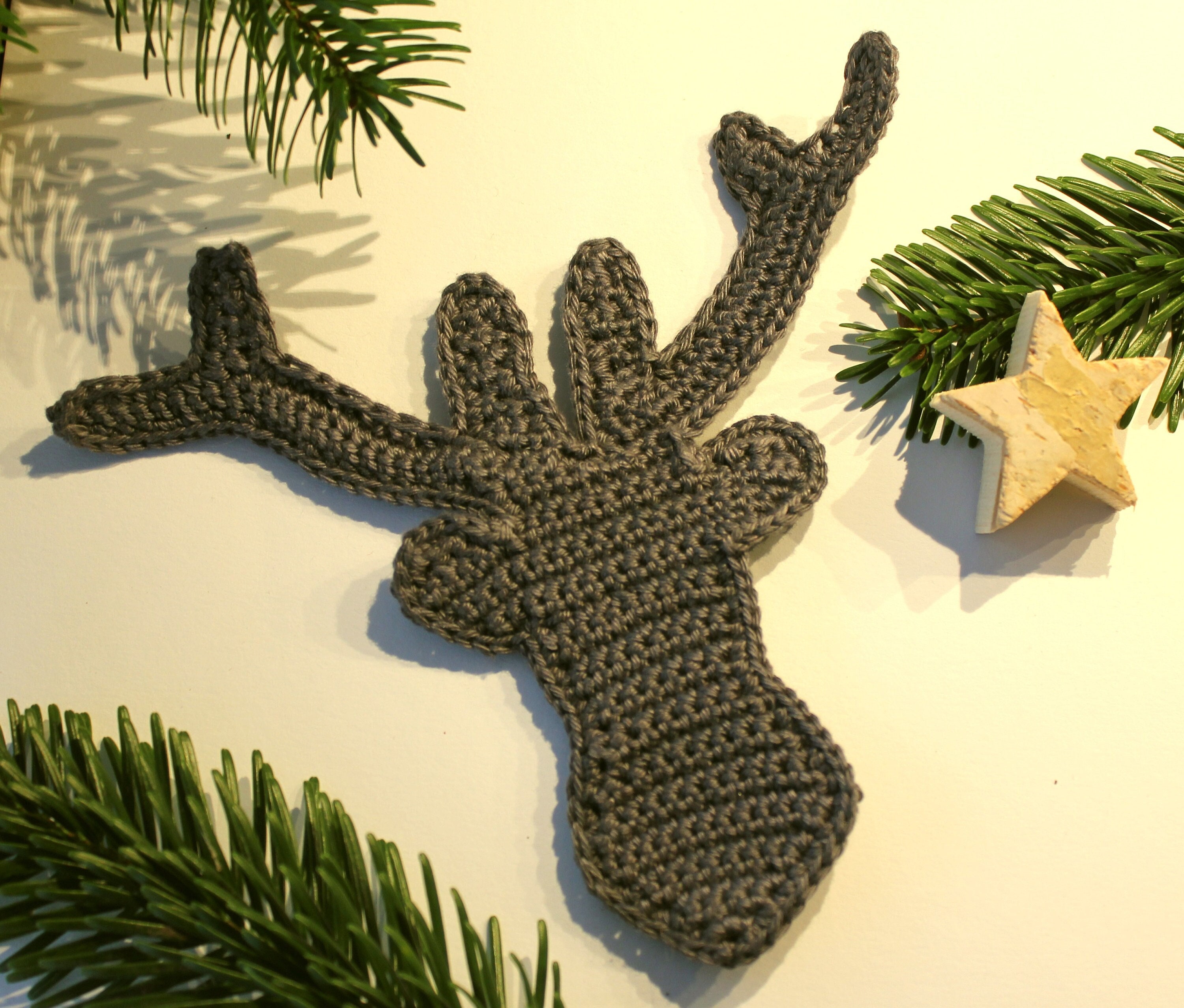 Crochet Pattern Deer Head German Can Also Be Used as an Application ...