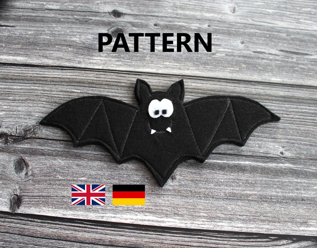 Bat Sewing Sewing Instructions Pattern ENGLISH & German PDF Fabric Felt ...