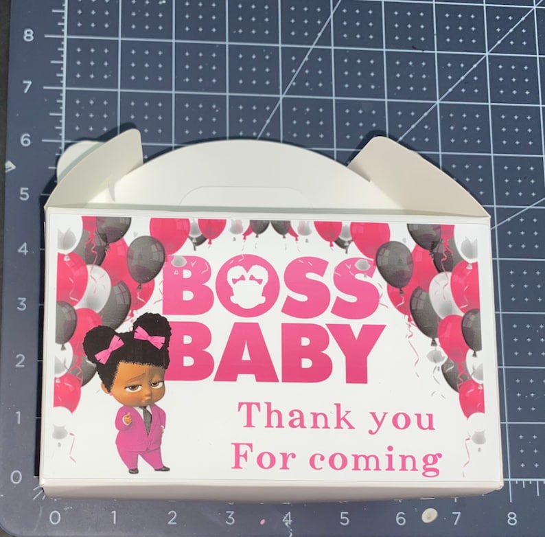 Boss Baby Girl Gable Boxes: Party Favor Treat Boxes, Set of 6 - Etsy