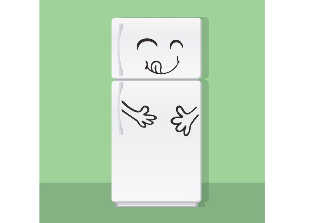 Divertida cara de dibujos animados Calcomanía de nevera - Etsy México