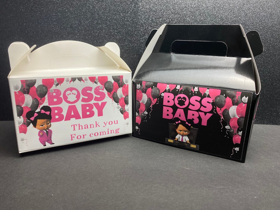 Boss Baby Girl Gable Boxes: Party Favor Treat Boxes, Set of 6 - Etsy