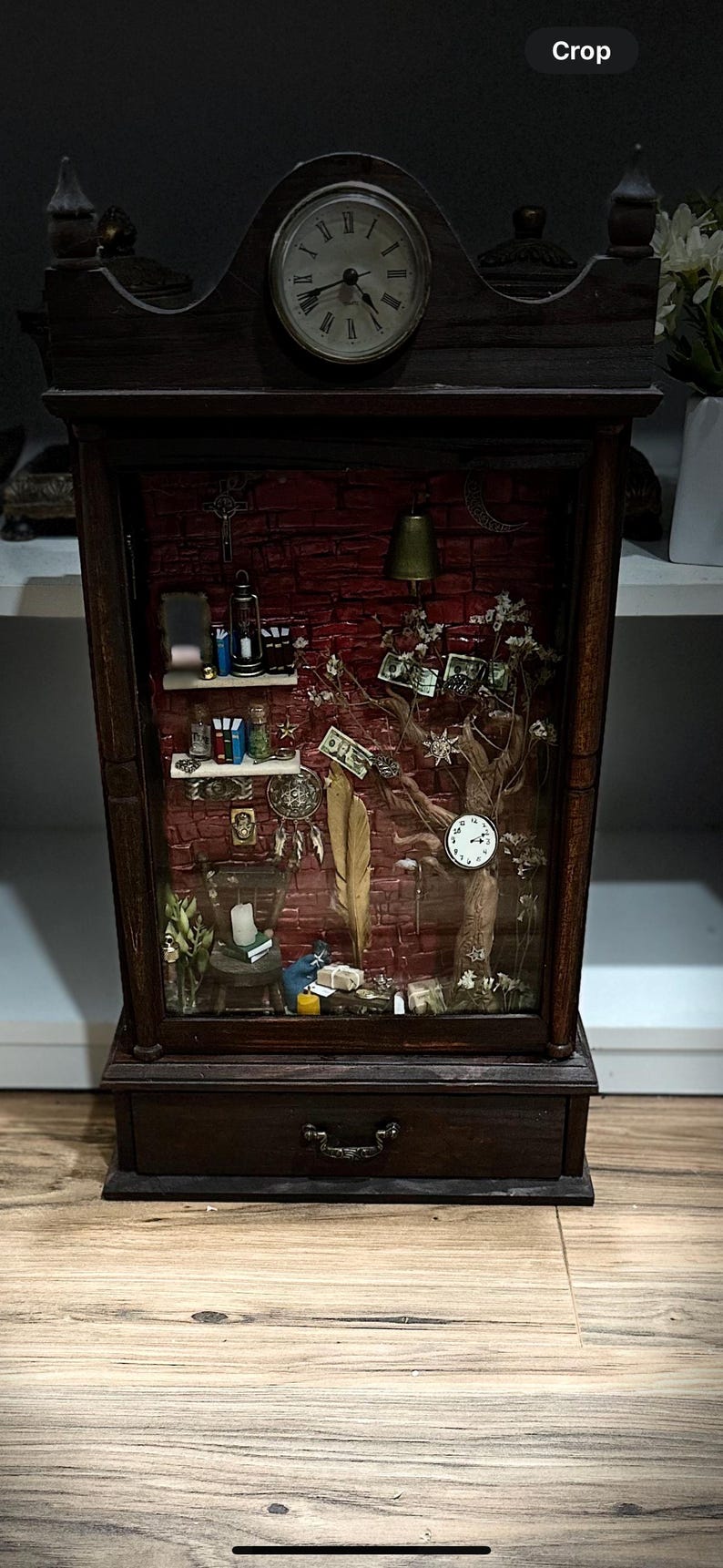 Enchanted Clock Shadow Box Mystical Miniature Curio Cabinet of Random Wonders - Etsy