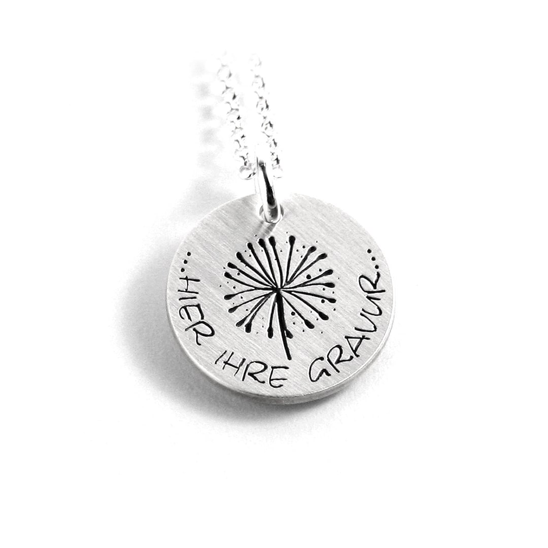 Pendant Engraving Pusteblume Transience Symbol New Beginning Release ...