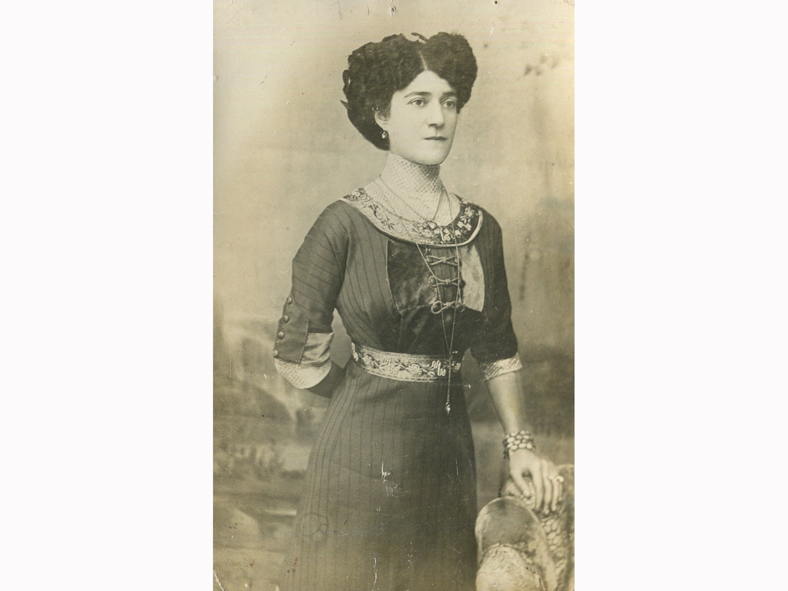 Greek Lady, Background. USA 1900s. Vintage Photo Postcard Size [53056 ...