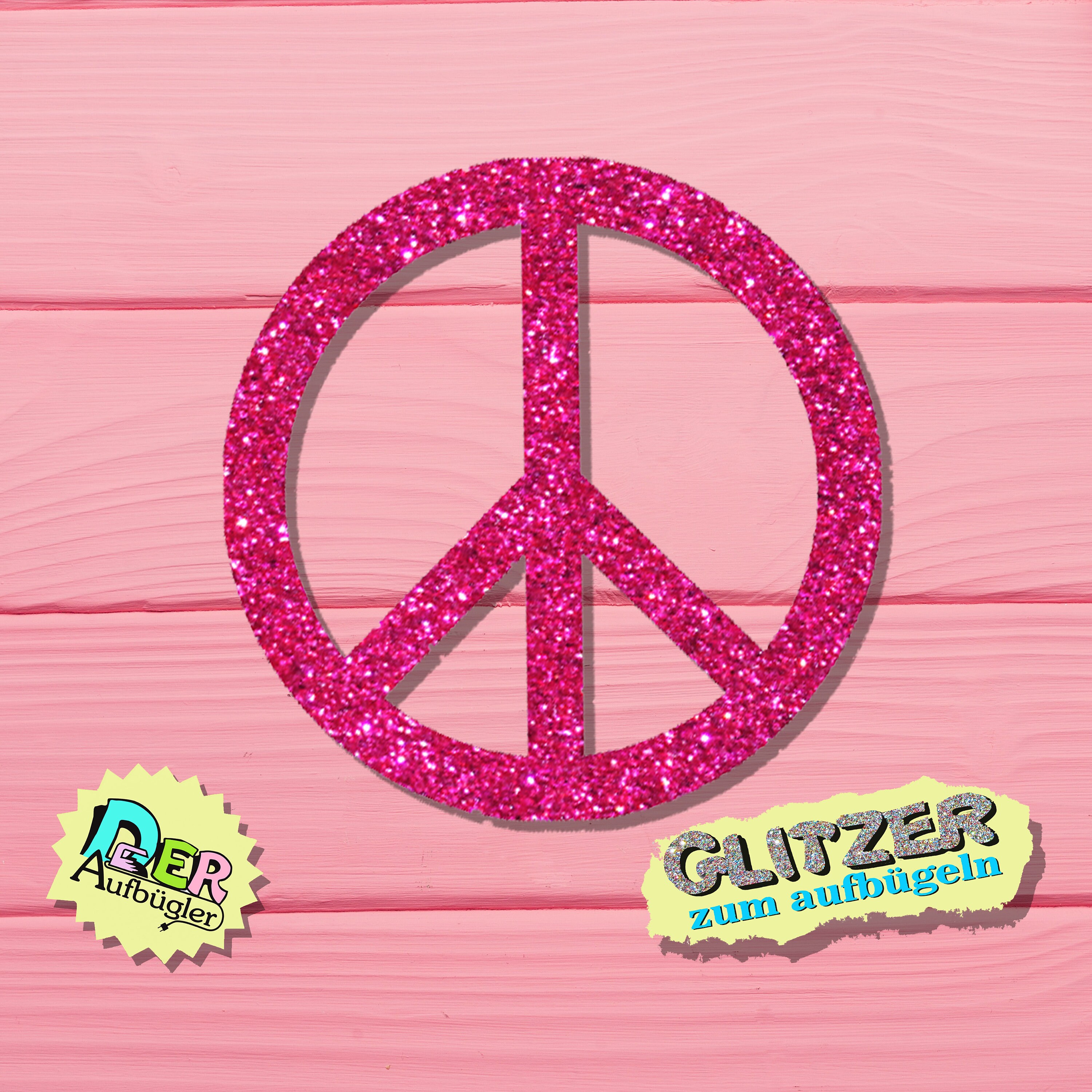Sparkly Pink Peace Sign